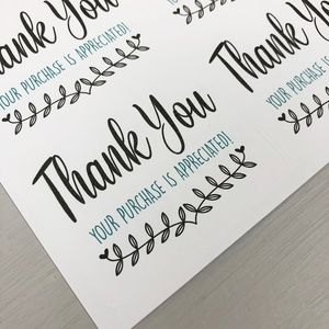 Poppy Lane | Office | 5 Count Thank You Appreciated Stickers Labels ...